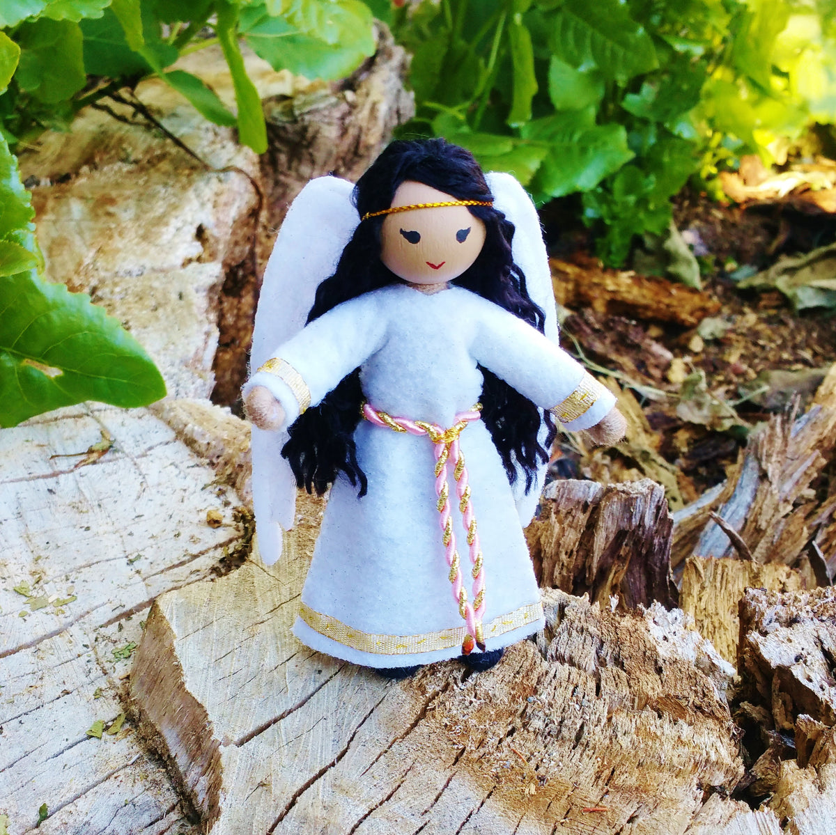 Handmade Guardian Angel Doll with red hair – Wildflower Toys