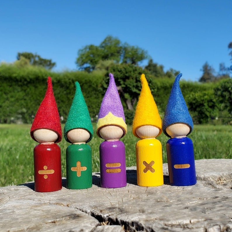 Math Gnome Peg Dolls – Wildflower Toys