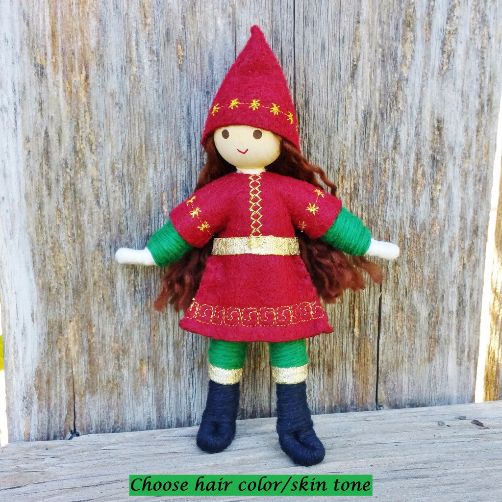 Brown Haired Kindness Elves Handmade in the USA – Wildflower Toys