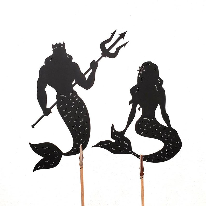 Mermaid Shadow Puppets – Wildflower Toys
